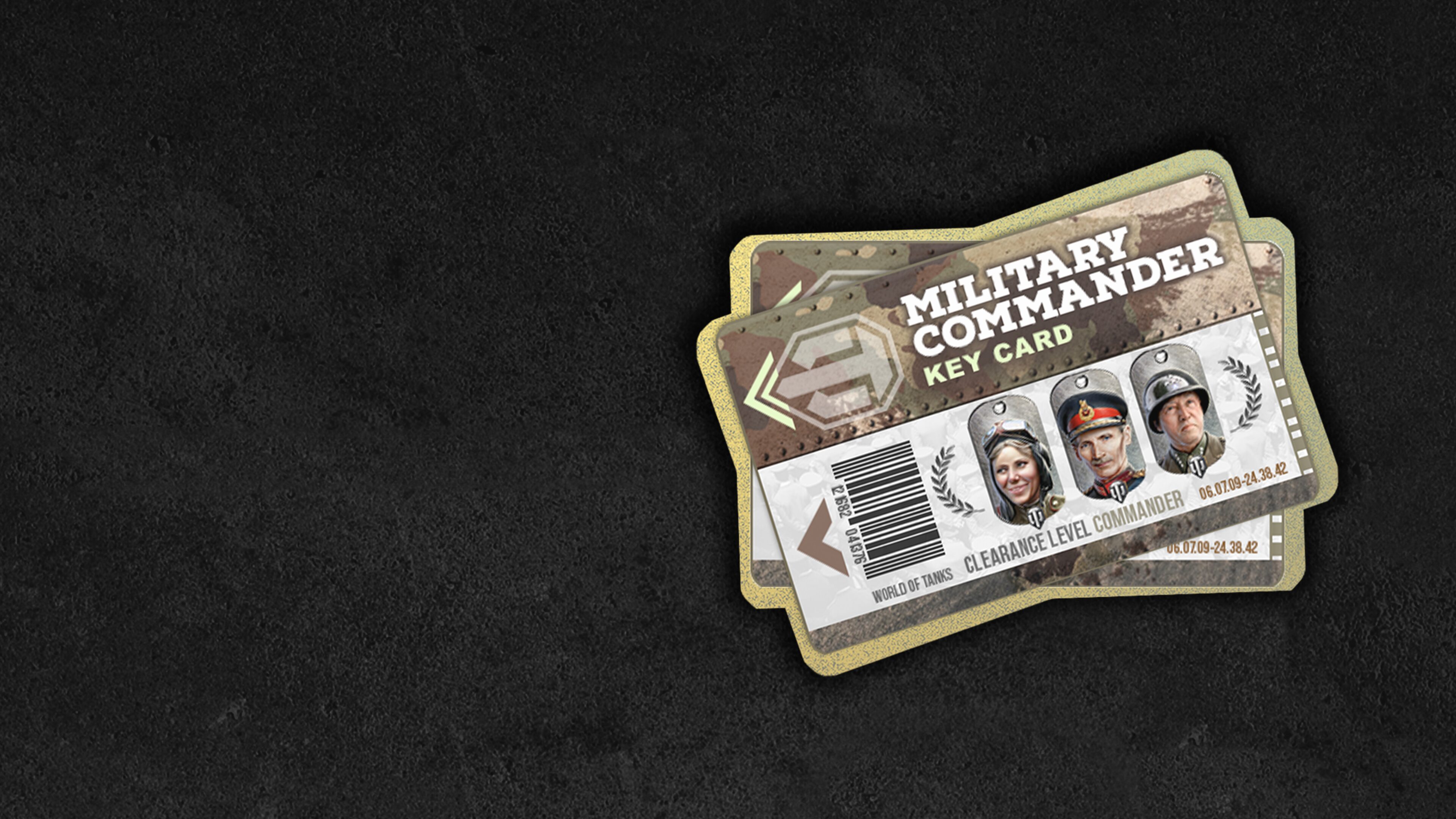 World of Tanks - 25 Military Commanders Key Cards + 5 Bonus!